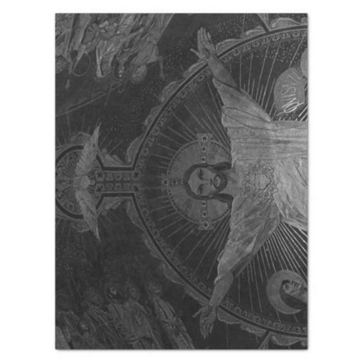 Vintage Paris Main mosaic Sacred Heart jesus Tissue Paper | Zazzle