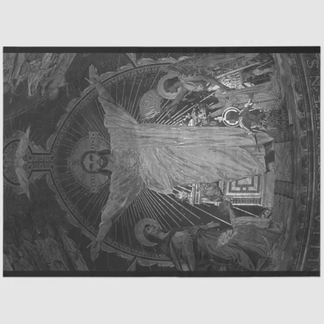 Vintage Paris Main mosaic Sacred Heart jesus Tissue Paper | Zazzle