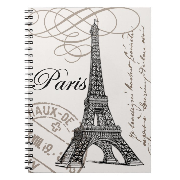 Vintage Paris...notebook Notebook | Zazzle