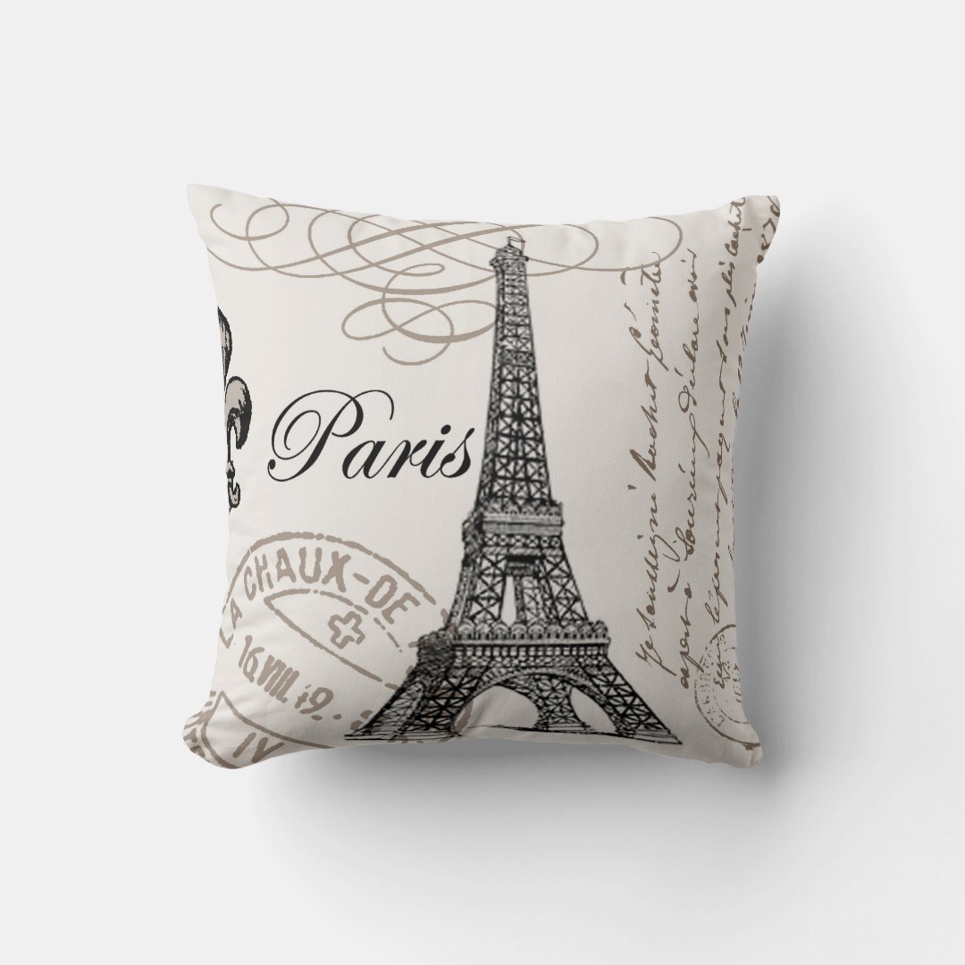 Vintage Paris...pillow Throw Pillow | Zazzle