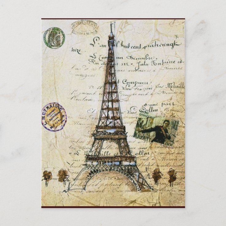 Vintage PARIS POST CARD | Zazzle