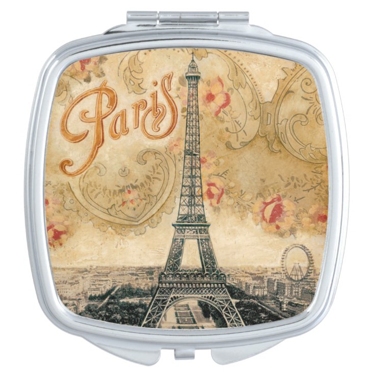Vintage Paris Scenery Compact Mirror | Zazzle