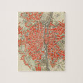 Vintage Paris travel map. Old city. Retro France Jigsaw Puzzle | Zazzle