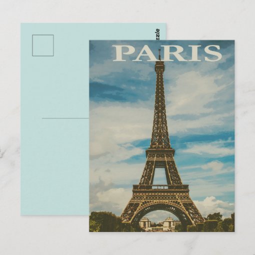 Vintage Paris Travel Postcard | Zazzle