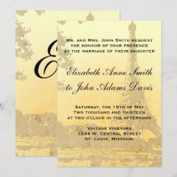 Vintage Paris Wedding Invitation | Zazzle