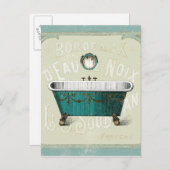 Vintage Parisian Bath Postcard | Zazzle