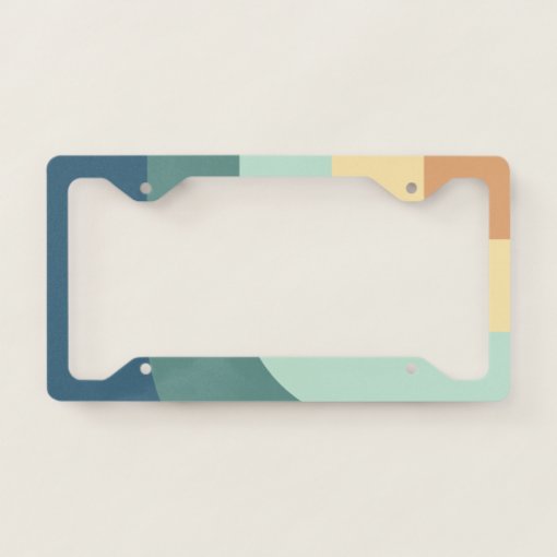 Vintage pastel colors license plate frame | Zazzle