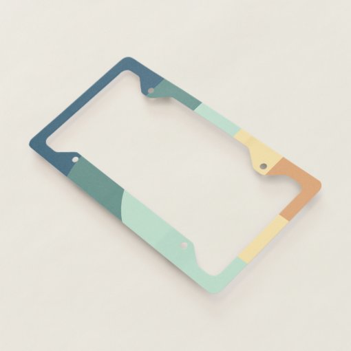 Vintage pastel colors license plate frame | Zazzle