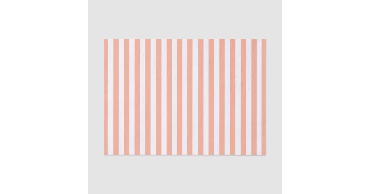 Vintage Pastel Peach White Stripes Striped Tissue Paper | Zazzle