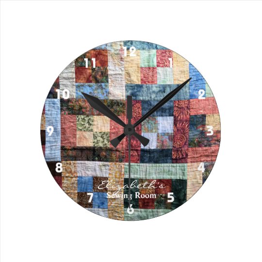 Vintage Patchwork Quilt Clock | Zazzle.com