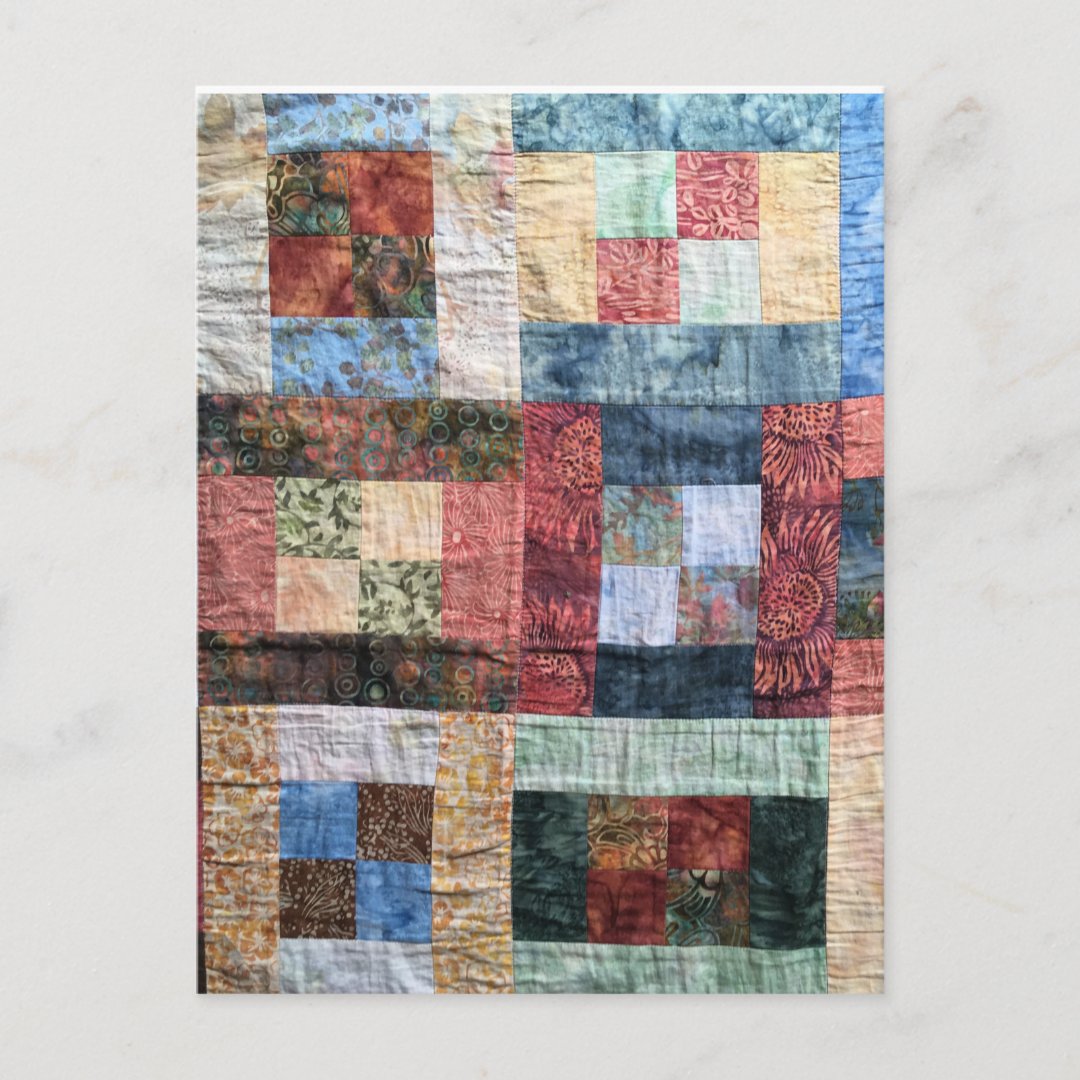 Vintage Patchwork Quilt Postcard | Zazzle