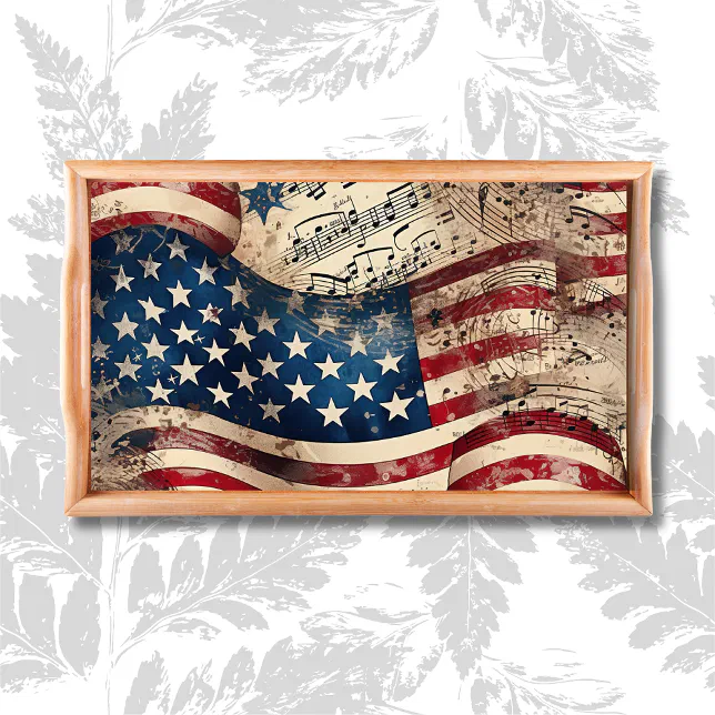 Vintage Patriotic American Flag Music Note Tissue Paper | Zazzle