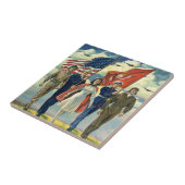 Vintage Patriotic, Proud Military Personnel Heros Ceramic Tile | Zazzle