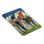 Vintage Patriotic, Proud Military Personnel Heros Magnet | Zazzle