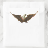 Vintage Patriotism American Bald Eagle Bird Flying Rectangular Sticker | Zazzle