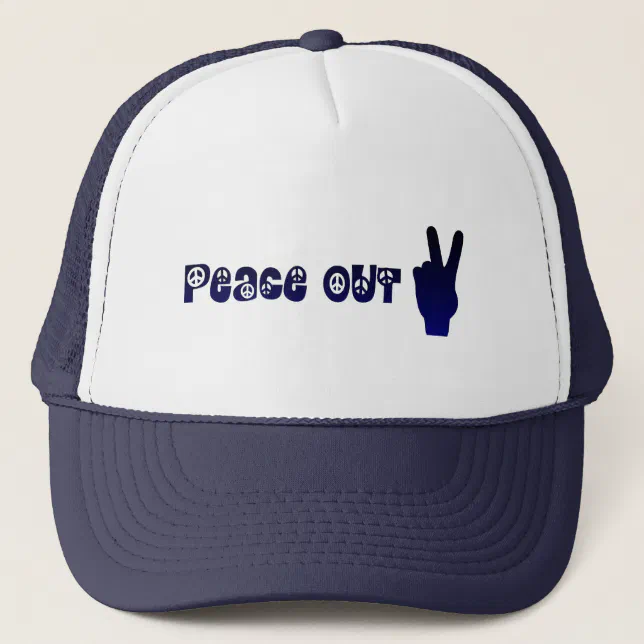 Vintage Peace Out Hat | Zazzle