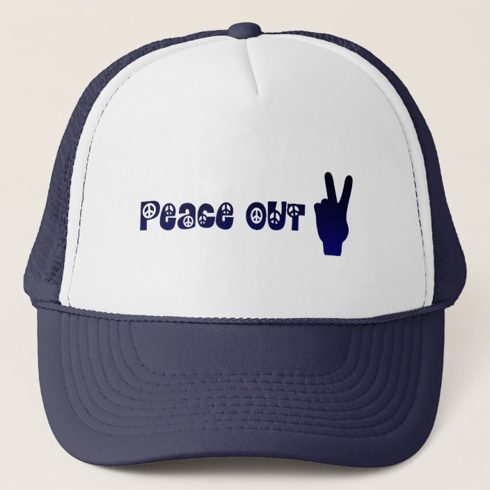 Vintage Peace Out Hat | Zazzle.com