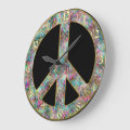 Vintage Peace Sign Clock | Zazzle