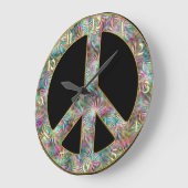 Vintage Peace Sign Clock | Zazzle