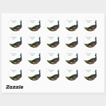 Vintage Peacock Stickers | Zazzle