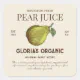 Vintage Pear Fruit Juice Custom Product Label | Zazzle
