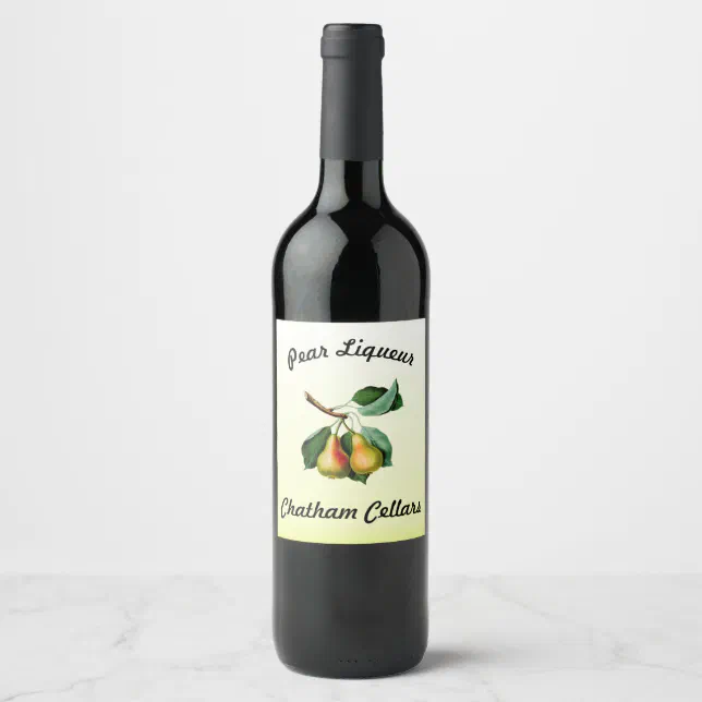 Vintage Pear Wine Label | Zazzle