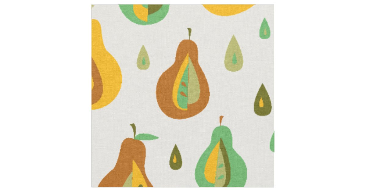 Vintage Pears Fabric | Zazzle