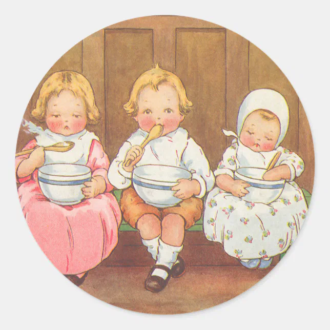 Vintage Pease Porridge Hot Childrens Nursery Rhyme Classic Round ...