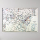 Vintage Pennsylvania Railroad Route Map Poster | Zazzle