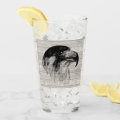 Vintage Peregrine Falcon illustration Glass | Zazzle