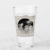 Vintage Peregrine Falcon illustration Glass | Zazzle