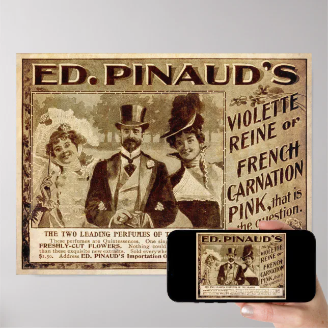 Vintage Perfume Ad from 1899 Poster | Zazzle