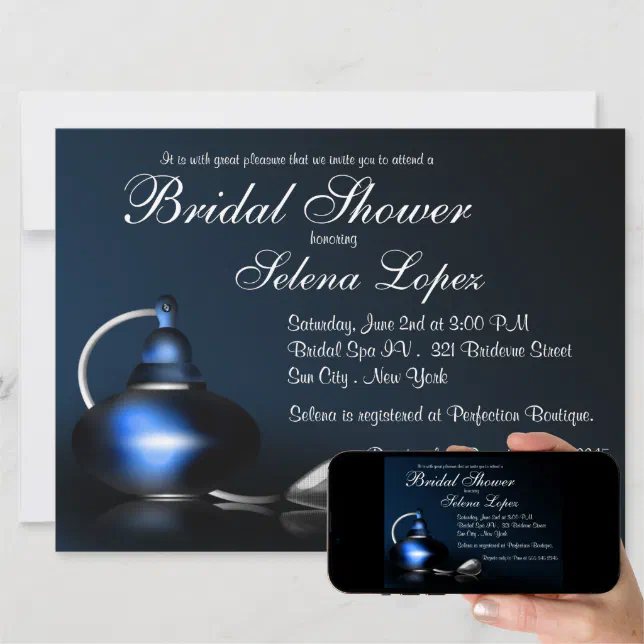 Vintage Perfume Bottle Bridal Shower Invitations | Zazzle