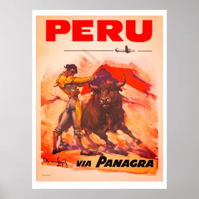 Vintage Peru Travel Poster | Zazzle