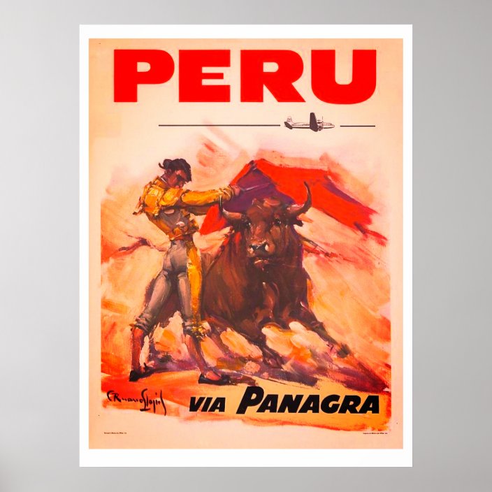 Vintage Peru Travel Poster | Zazzle.com