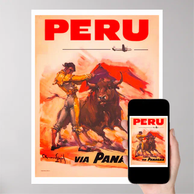 Vintage Peru Travel Poster | Zazzle