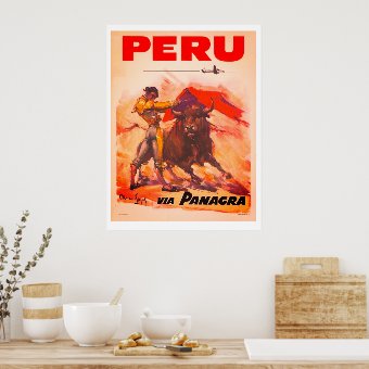 Vintage Peru Travel Poster | Zazzle