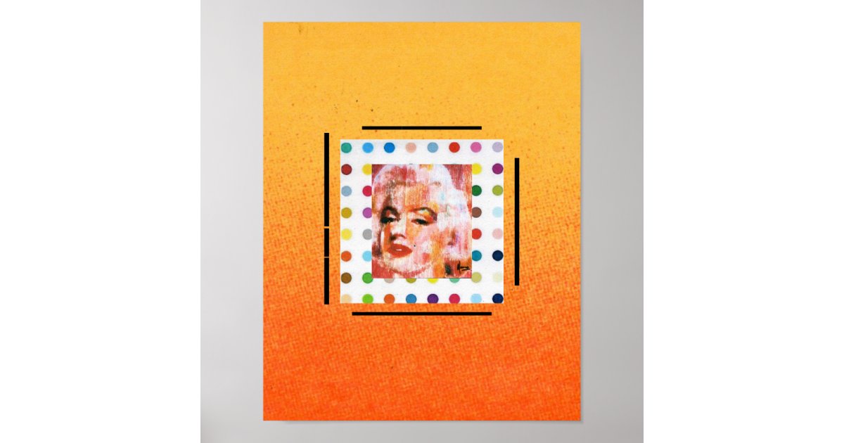 Vintage Peter Max style sunshine portrait poster | Zazzle
