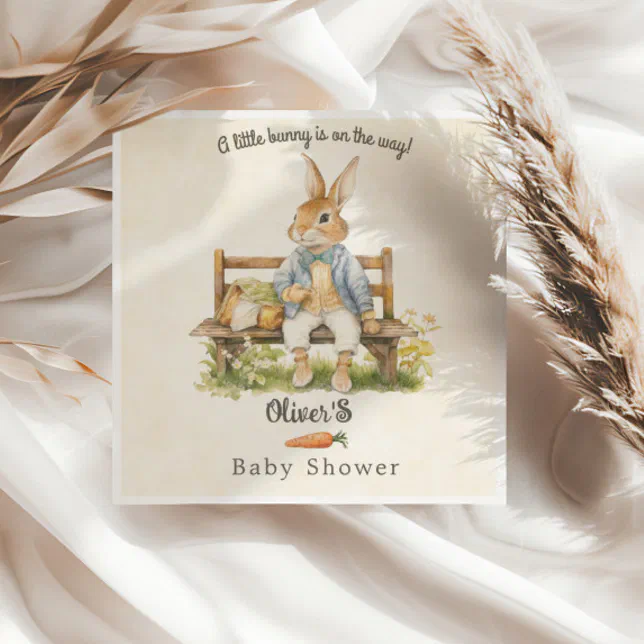 Vintage Peter Rabbit Baby Shower Napkins | Zazzle