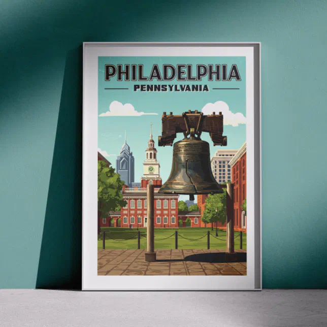 Vintage Philadelphia Pennsylvania Poster | Zazzle