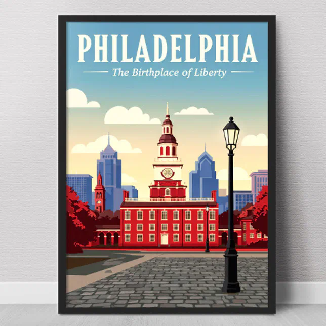 Vintage Philadelphia Poster | Zazzle