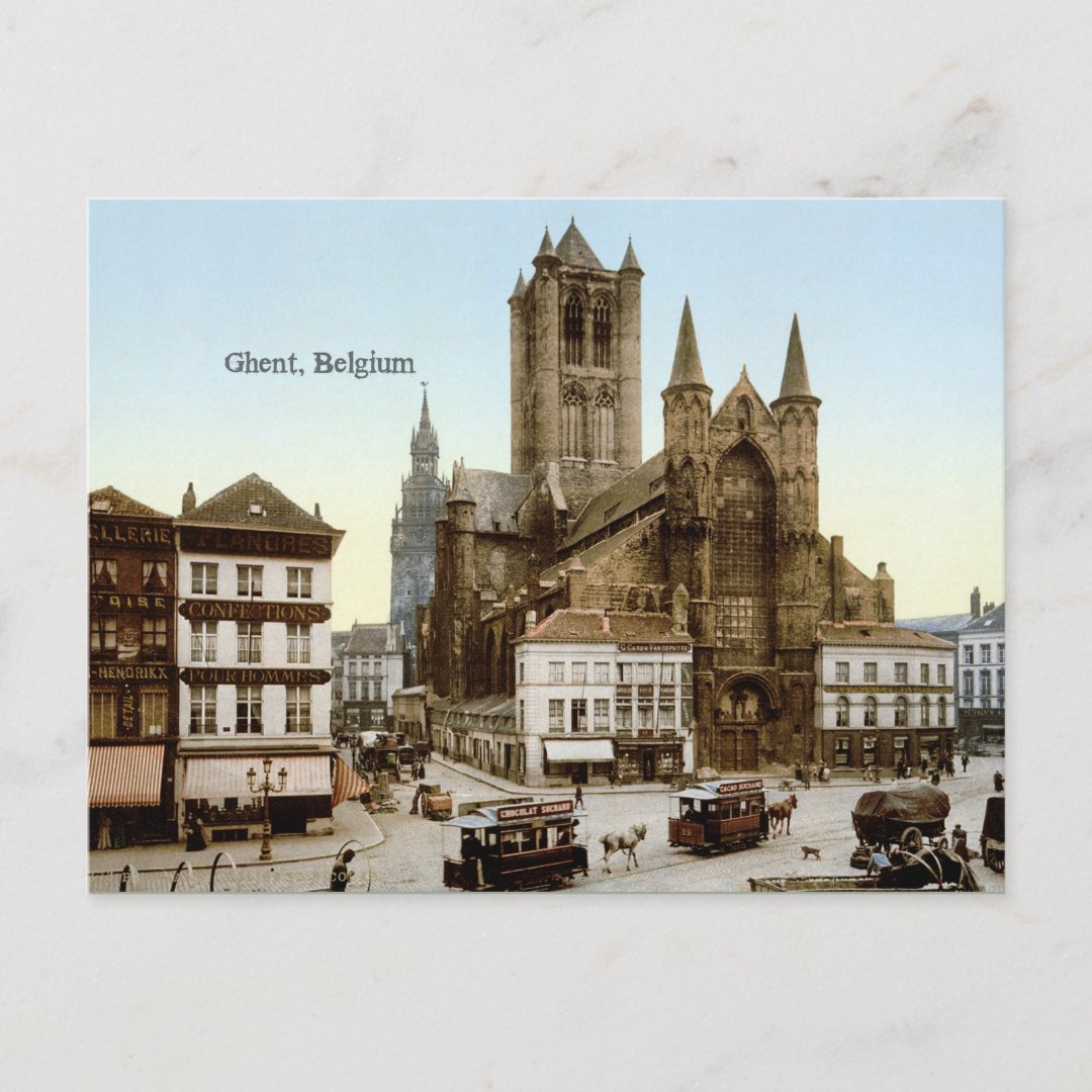 Vintage photo: Ghent, Belgium Postcard | Zazzle