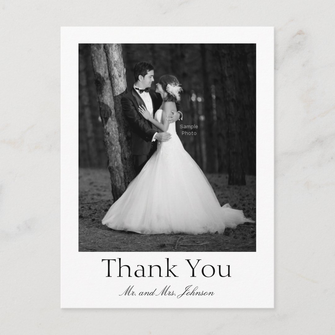 Vintage photo thank you postcard | Zazzle