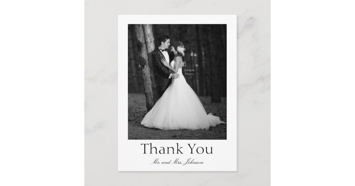 Vintage photo thank you postcard | Zazzle