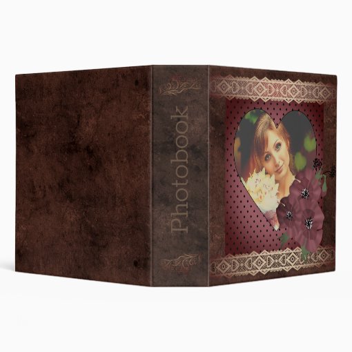 Vintage Photobook, photo, your photo, photo album, 3 Ring Binder | Zazzle