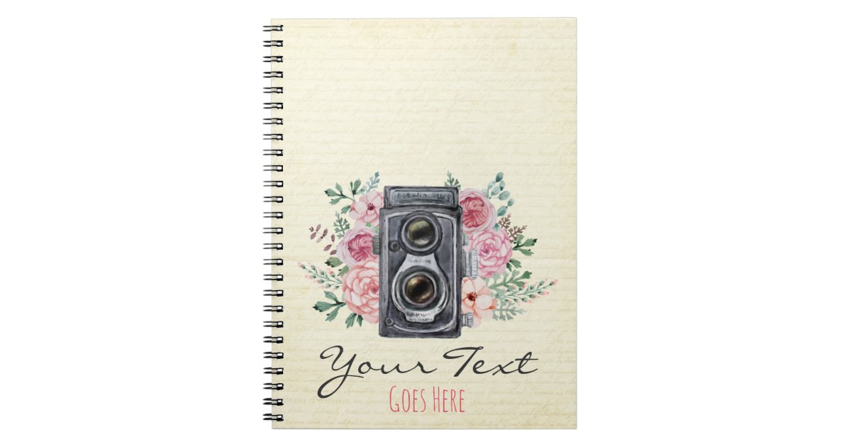Vintage Photography Camera Rustic Photographer Notebook | Zazzle