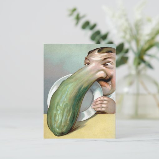 Vintage Pickle Nose Postcard | Zazzle