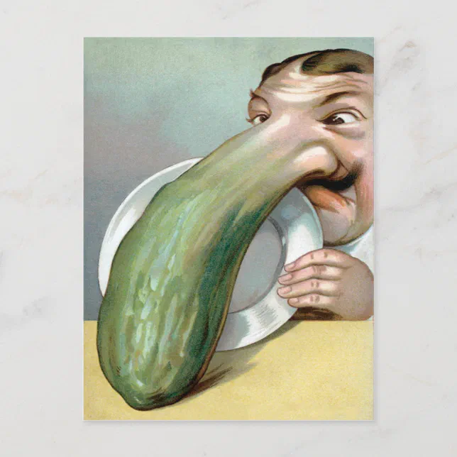 Vintage Pickle Nose Postcard | Zazzle