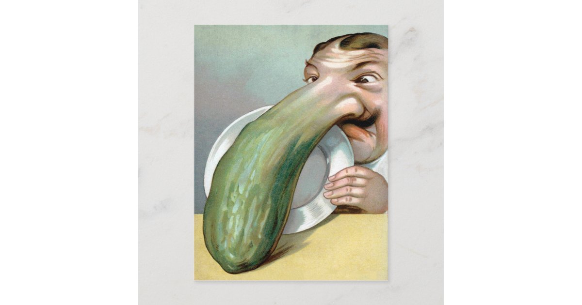 Vintage Pickle Nose Postcard | Zazzle