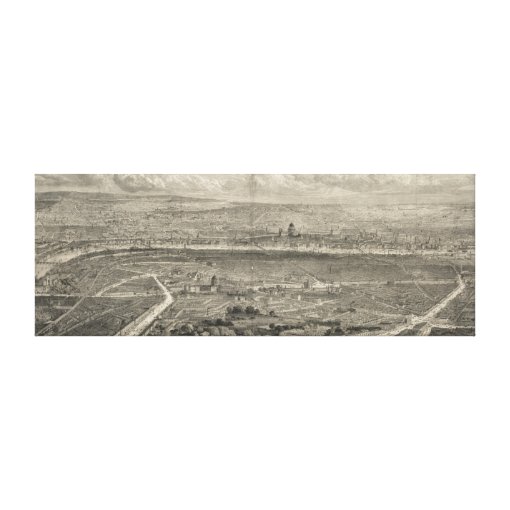 Vintage Pictorial Map of London England (1861) Canvas Print | Zazzle